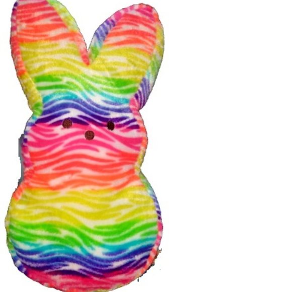 Toys Big 18 Peeps Easter Bunny Rabbit Plush Stuffy Rainbow Fun Pillow Poshmark